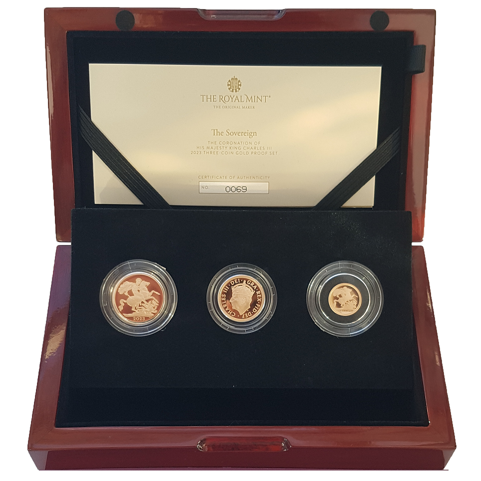 2023 King Charles III 'Crowned Portrait' 3 Coin Sovereign set – Allgold ...