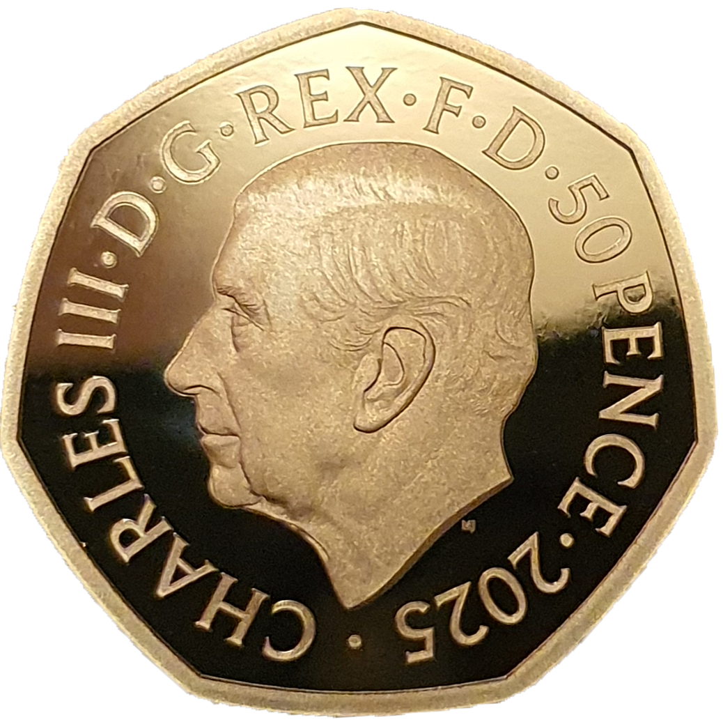 2025 King Charles III 'Harry Potter Flying Car' Gold Proof 50P ...