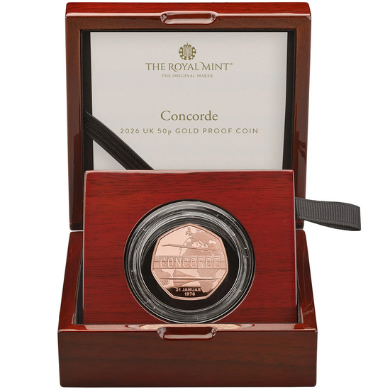 2026 Concorde 50th Anniversary Gold Proof 50P - 125 issue Limit ...
