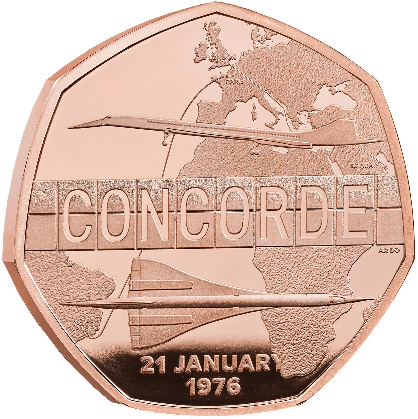 2026 Concorde 50th Anniversary Gold Proof 50P - 125 issue Limit ...