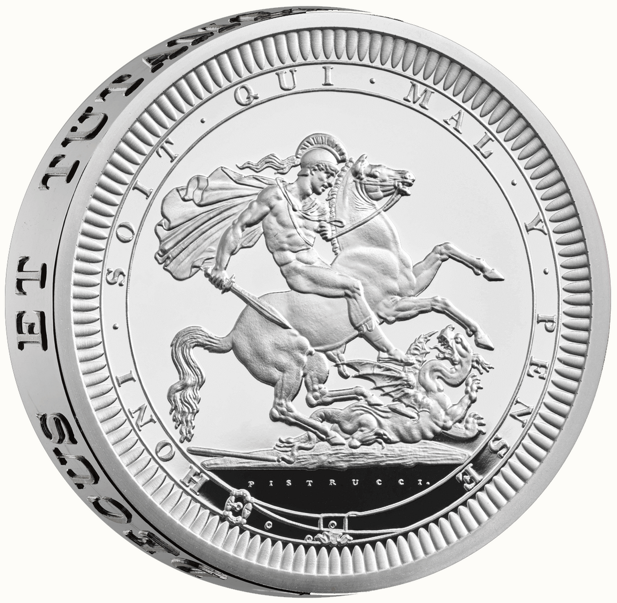 2024 Great Engravers 'Benedetto Pistrucci' St George & Dragon 2oz Silv ...