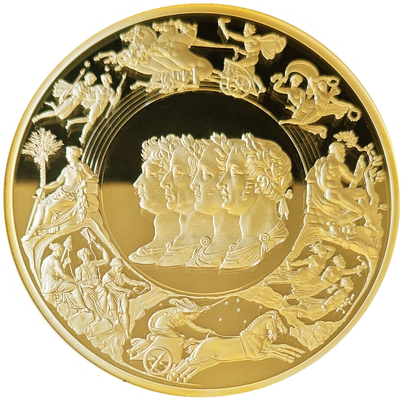 Great Engraver's Waterloo Medal 'Allied Leaders' 2 oz (Two) Gold Proof ...