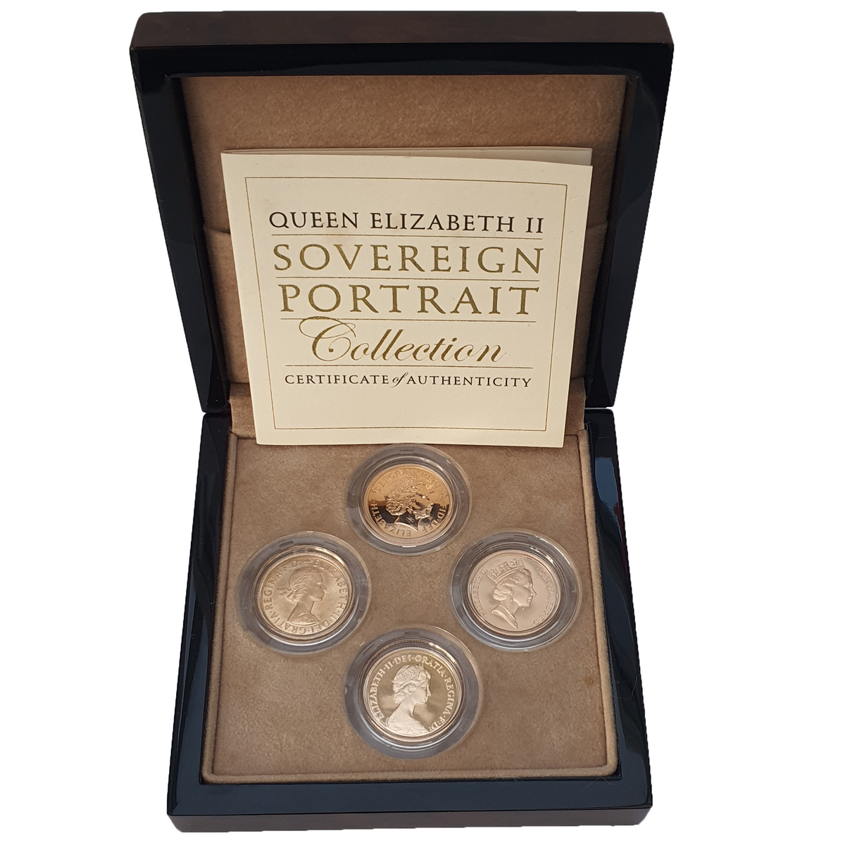 Royal Mint Issued Queen Elizabeth II Portrait 4 Sovereign Collection ...