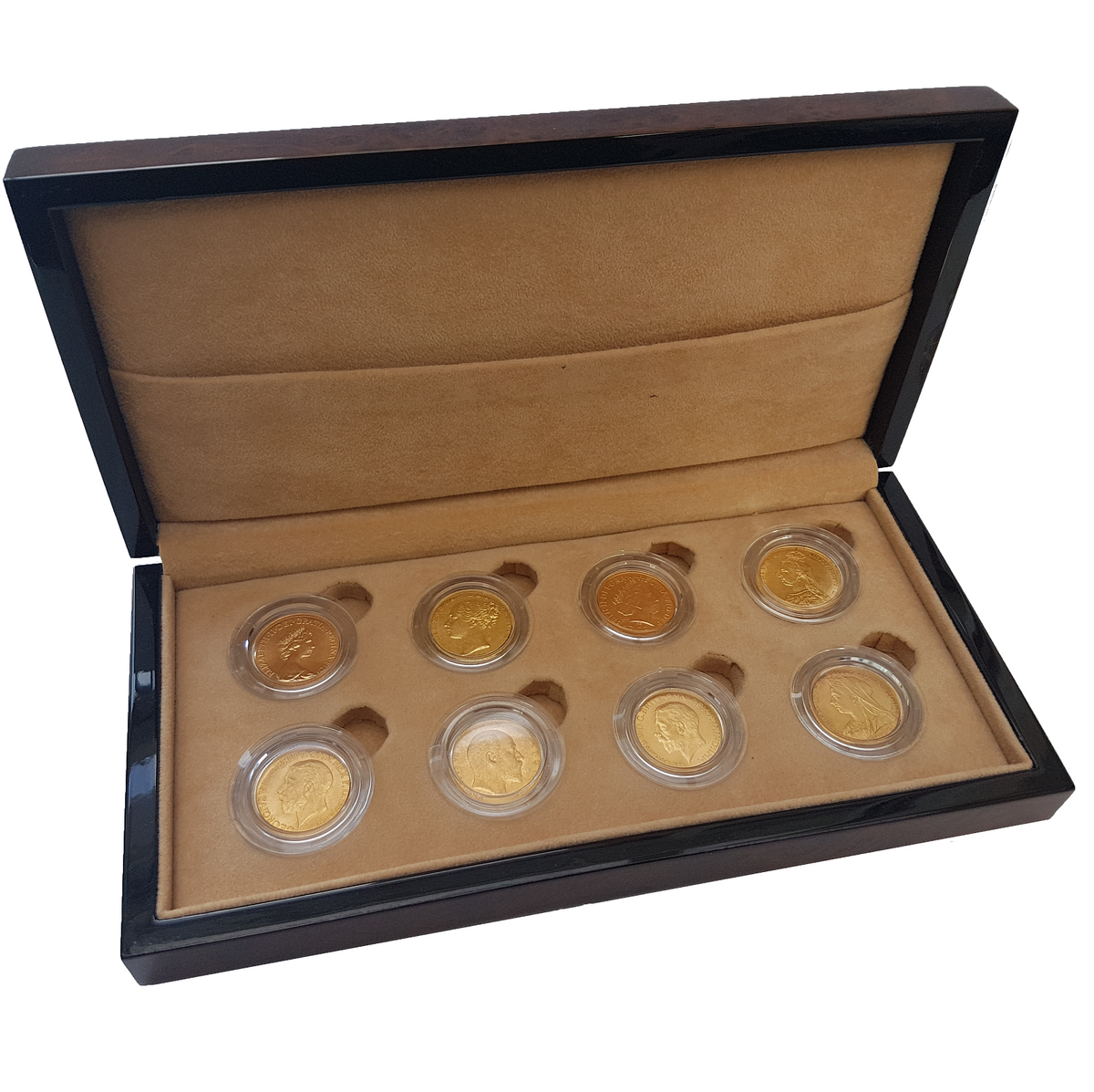 Royal Mint Issued Mints & Monarchs 8 Sovereign Collection – Allgold Coins